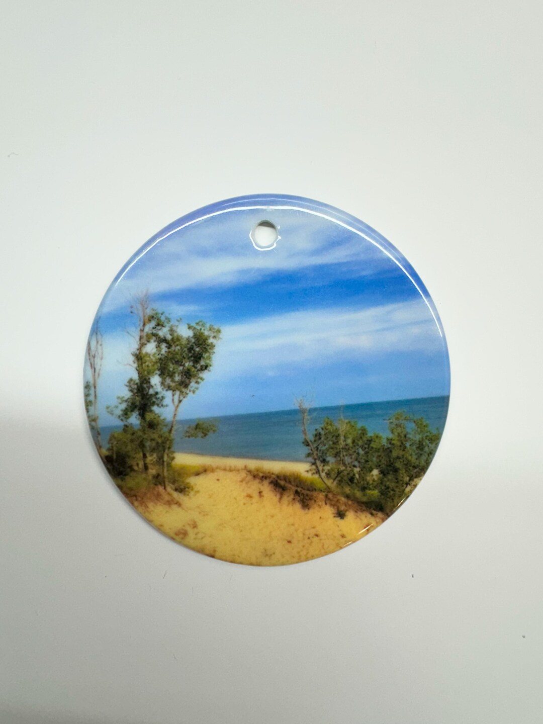 Ornament Indiana Dunes | Ceramic Pendant | Double Sided Ornament | Xmas ...