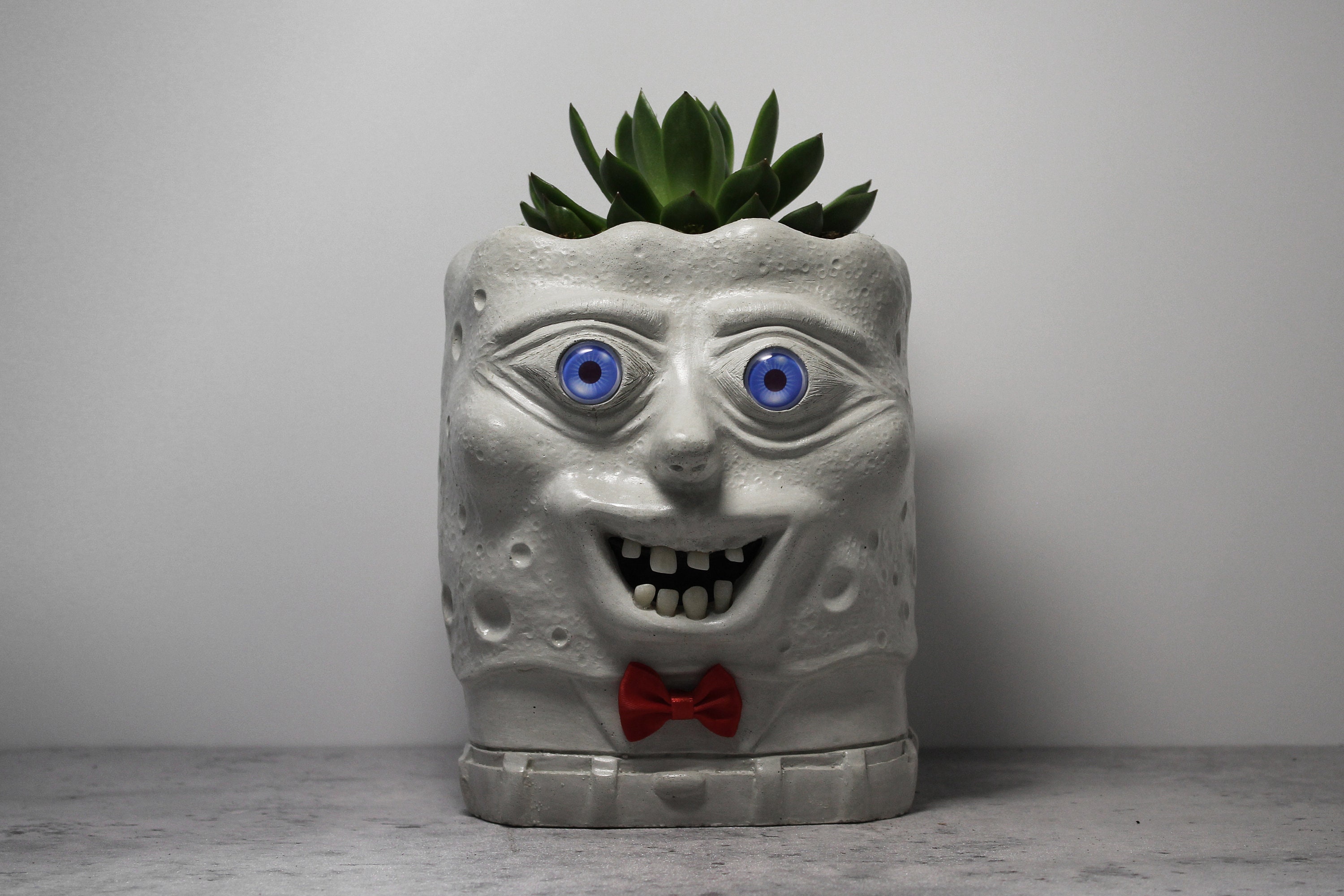 Strangebob the Original Fugly Planter. Concrete Funny Planter Creepy ...