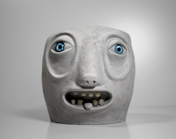 Karl - the Original Fugly Planter. Concrete | Funny Planter | Creepy ...