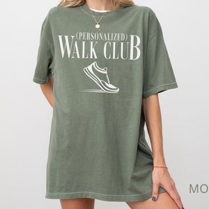 Personalized Walk Club Comfort Colors Short Sleeve Tshirt | Custom ...