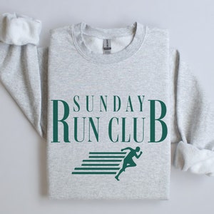 Sunday Run Club Crewneck Sweatshirt Athletic, Running, Athleisure ...