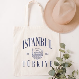 Istanbul, Turkiye Cotton Canvas Tote Bag | Eco Reusable Grocery Tote ...
