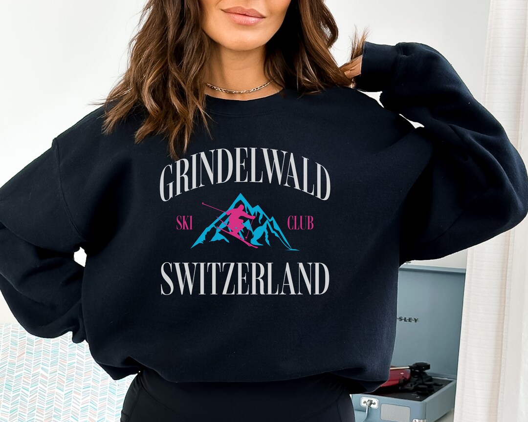 Grindelwald, Switzerland Ski Club Crewneck Sweatshirt | Swiss Skiing ...