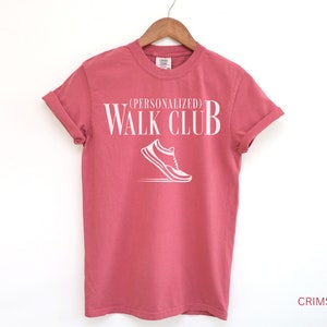 Personalized Walk Club Comfort Colors Short Sleeve Tshirt | Custom ...