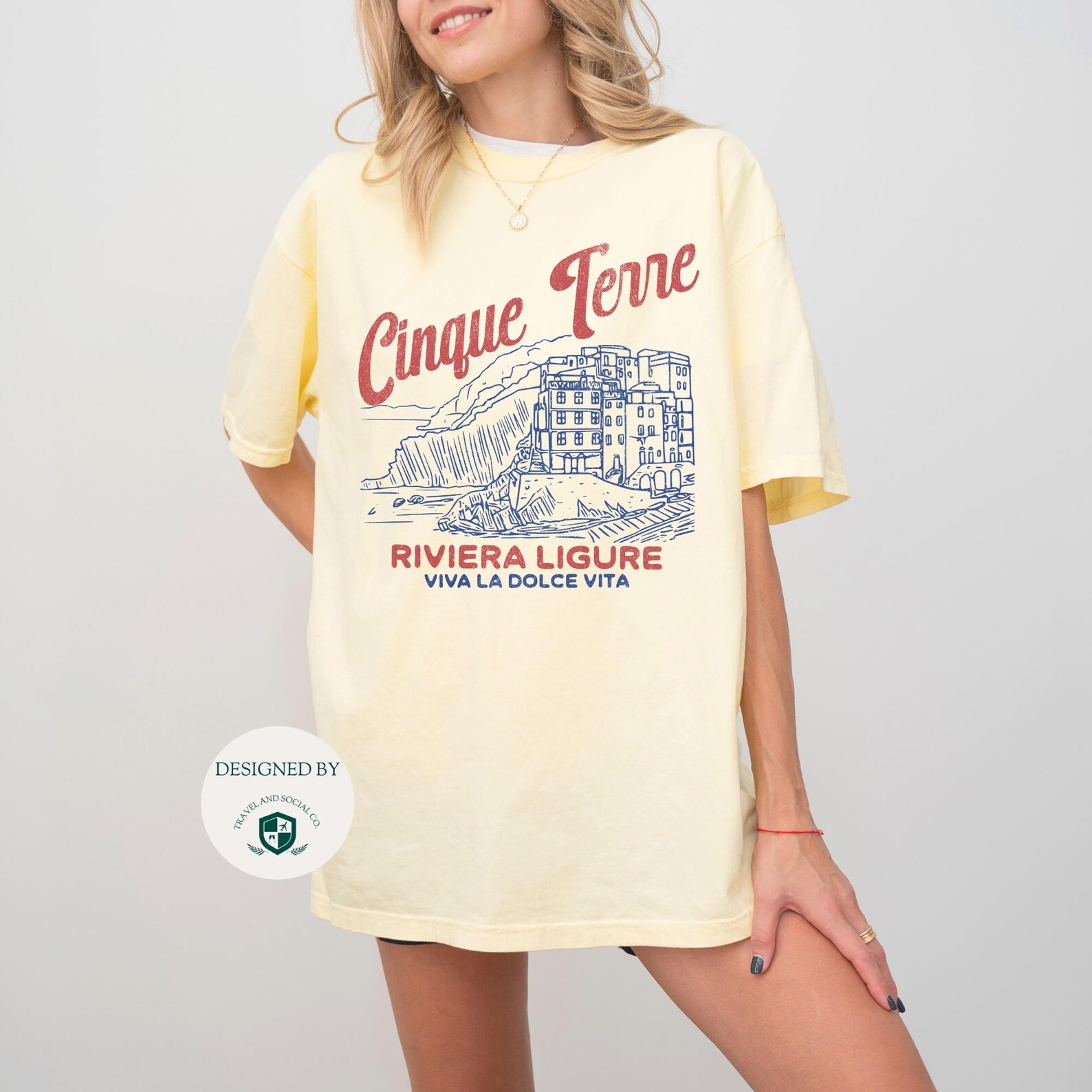 Cinque Terre Comfort Colors Short Sleeve T-shirt | Italian Riviera ...