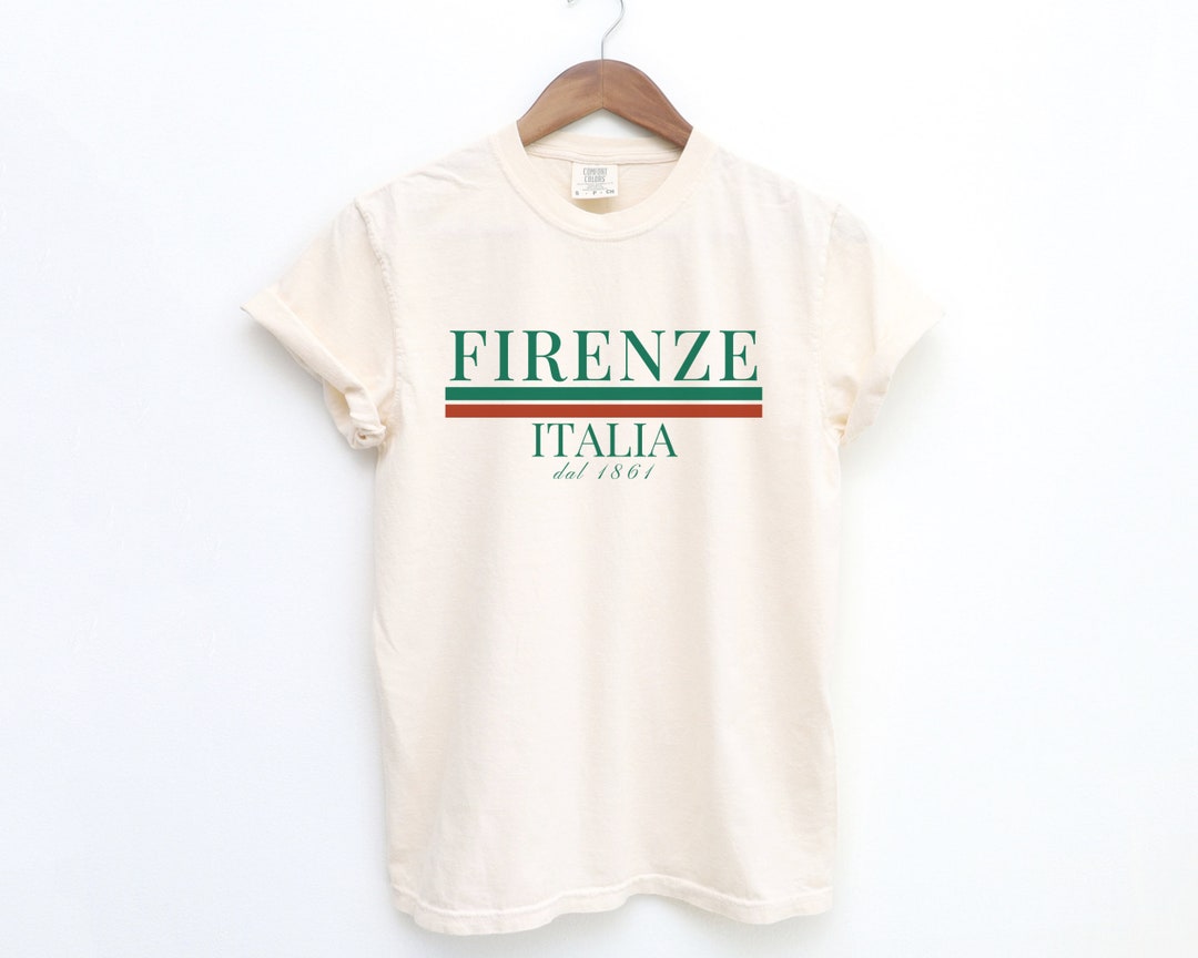 Firenze, Italia Comfort Colors Short Sleeve T-shirt | Italian Tee, Red ...