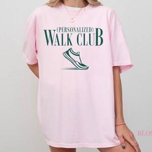 Personalized Walk Club Comfort Colors Short Sleeve Tshirt | Custom ...