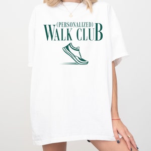 Personalized Walk Club Comfort Colors Short Sleeve Tshirt | Custom ...