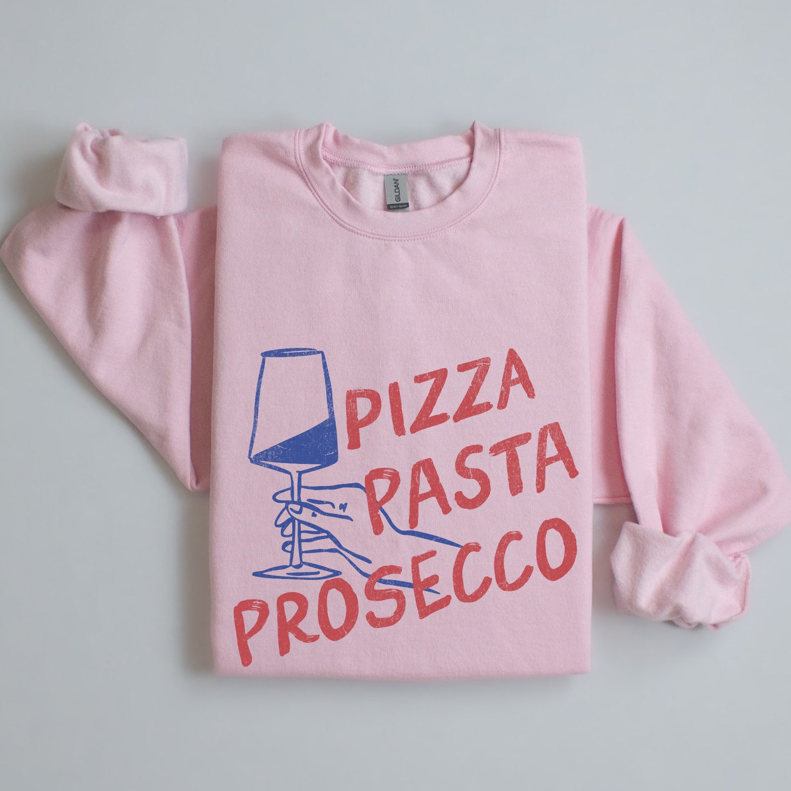 Pizza, Pasta, Prosecco Crewneck Sweatshirt | Italy Foodie Pullover ...