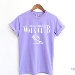 Personalized Walk Club Comfort Colors Short Sleeve Tshirt | Custom ...