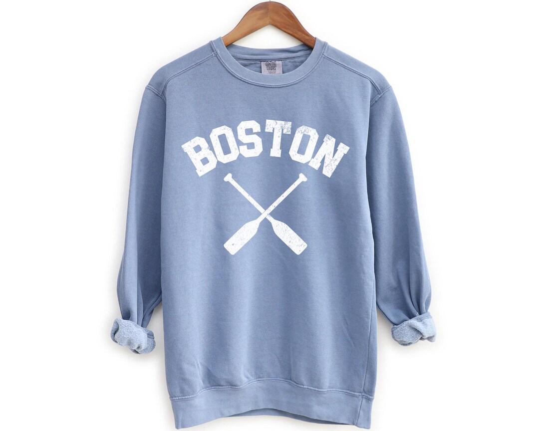 Boston Comfort Colors Crewneck Sweatshirt | Vintage Style Rowing ...