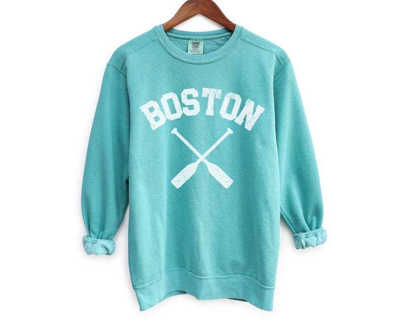 Boston Comfort Colors Crewneck Sweatshirt | Vintage Style Rowing ...