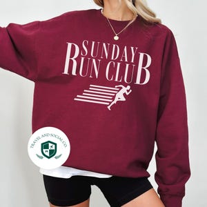 Sunday Run Club Crewneck Sweatshirt | Athletic, Running, Athleisure ...