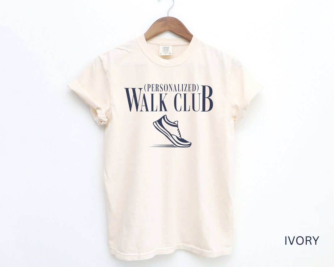 Personalized Walk Club Comfort Colors Short Sleeve Tshirt | Custom ...