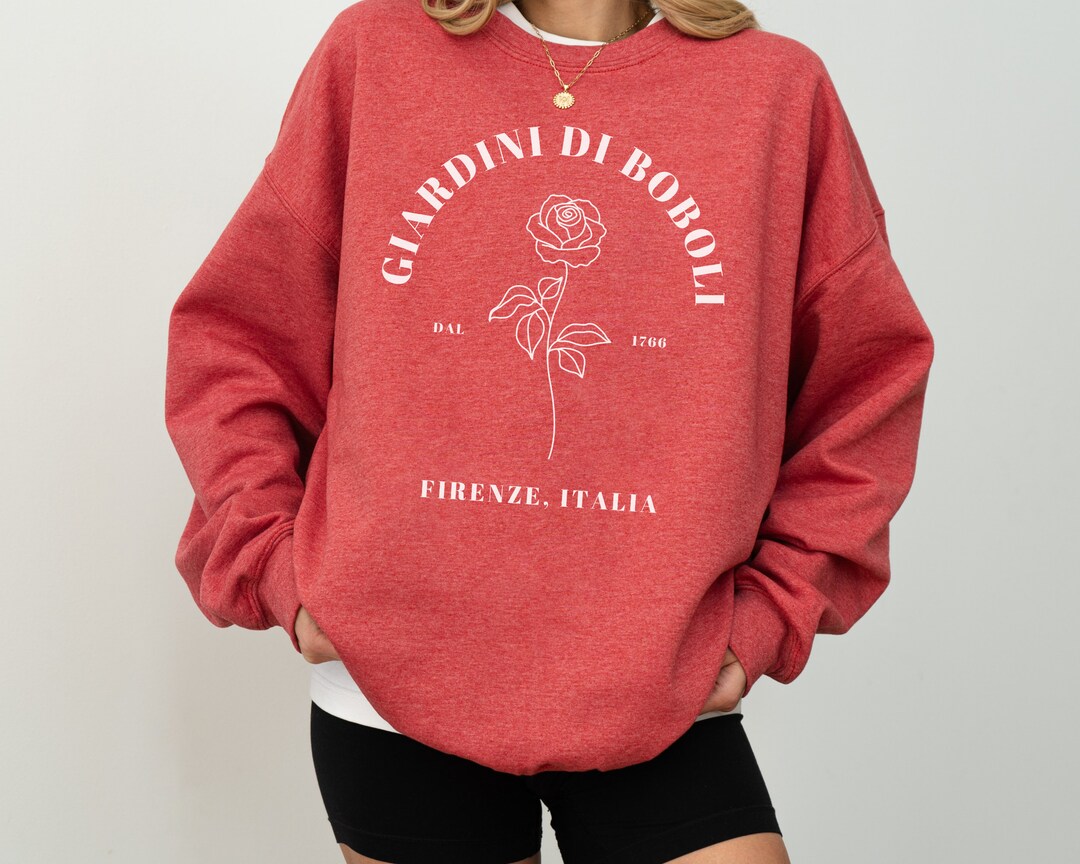 Giardini Di Boboli Crewneck Sweatshirt | Florence, Italy Pullover Sweater | Italian Souvenir ...