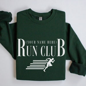 Customized Run Club Crewneck Sweatshirt | Running Club Pullover Sweater ...