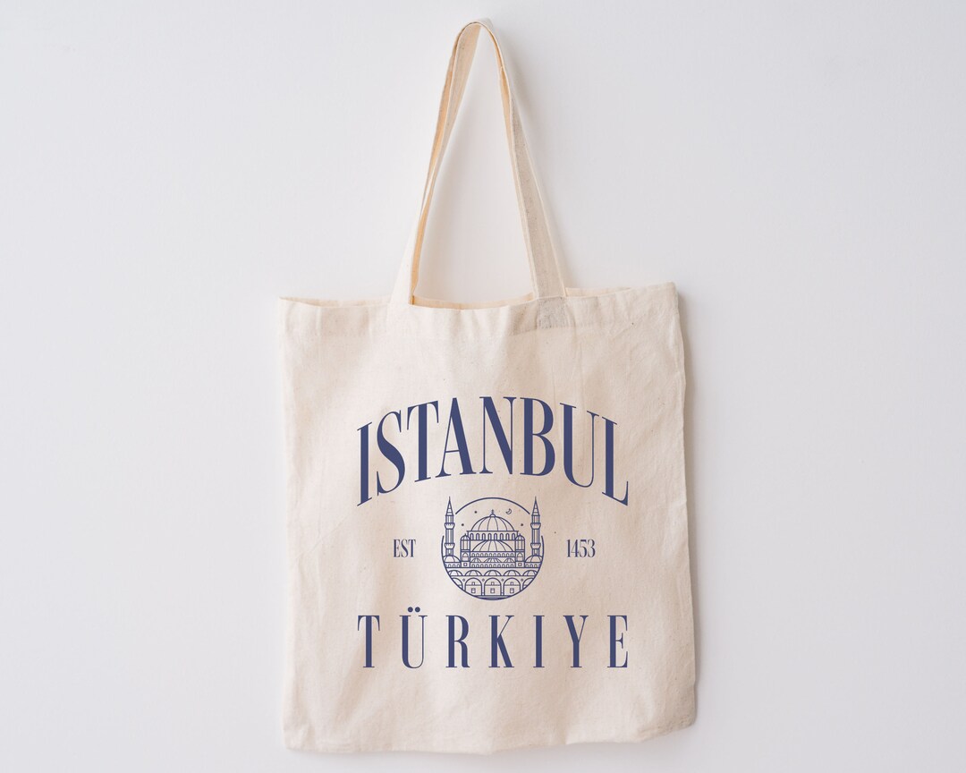 Istanbul, Turkiye Cotton Canvas Tote Bag | Eco Reusable Grocery Tote ...