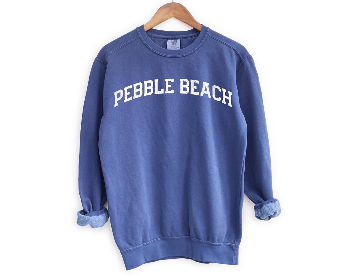 Pebble Beach Comfort Colors Crewneck Sweatshirt | Vintage Faded Retro ...