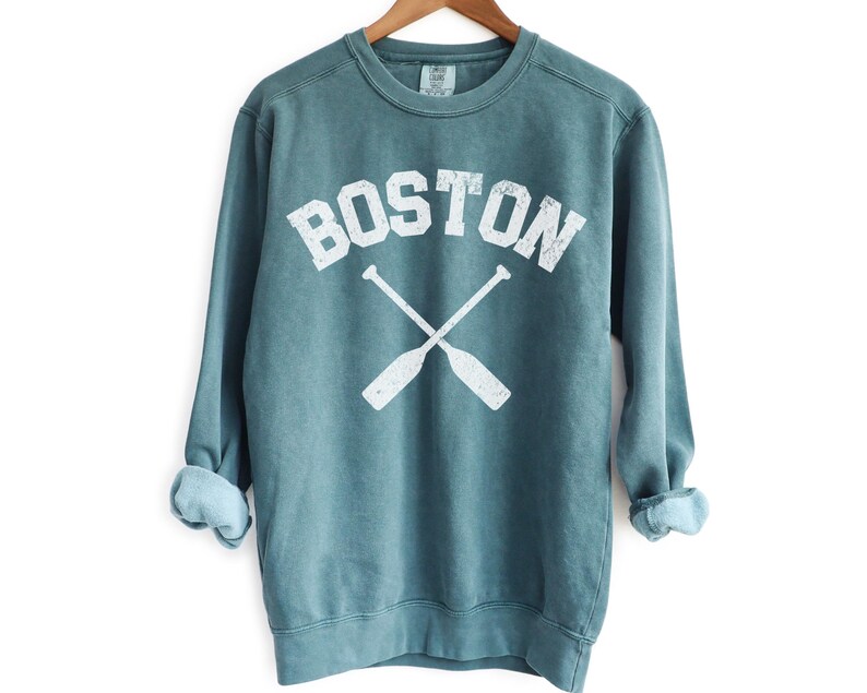 Boston Comfort Colors Crewneck Sweatshirt | Vintage Style Rowing ...