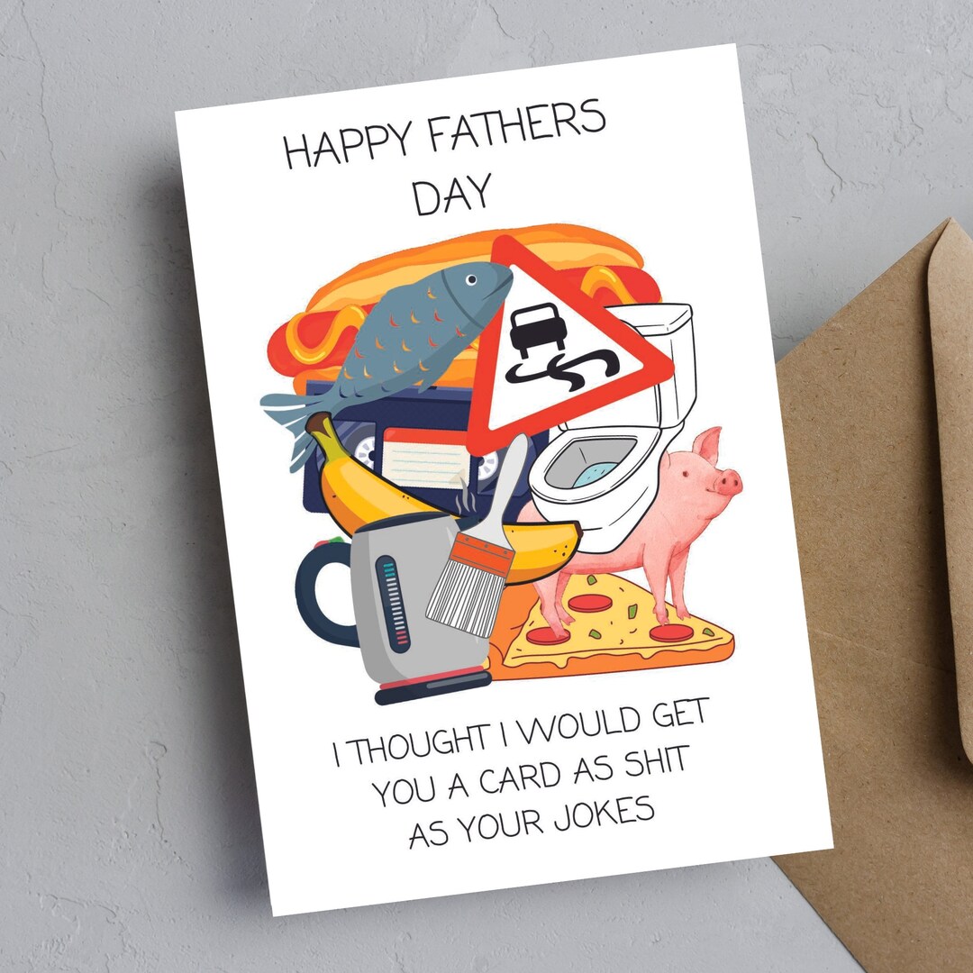 Funny Fathers Day Card, Fathers Day Card, Dad Jokes Fathers Day Card ...