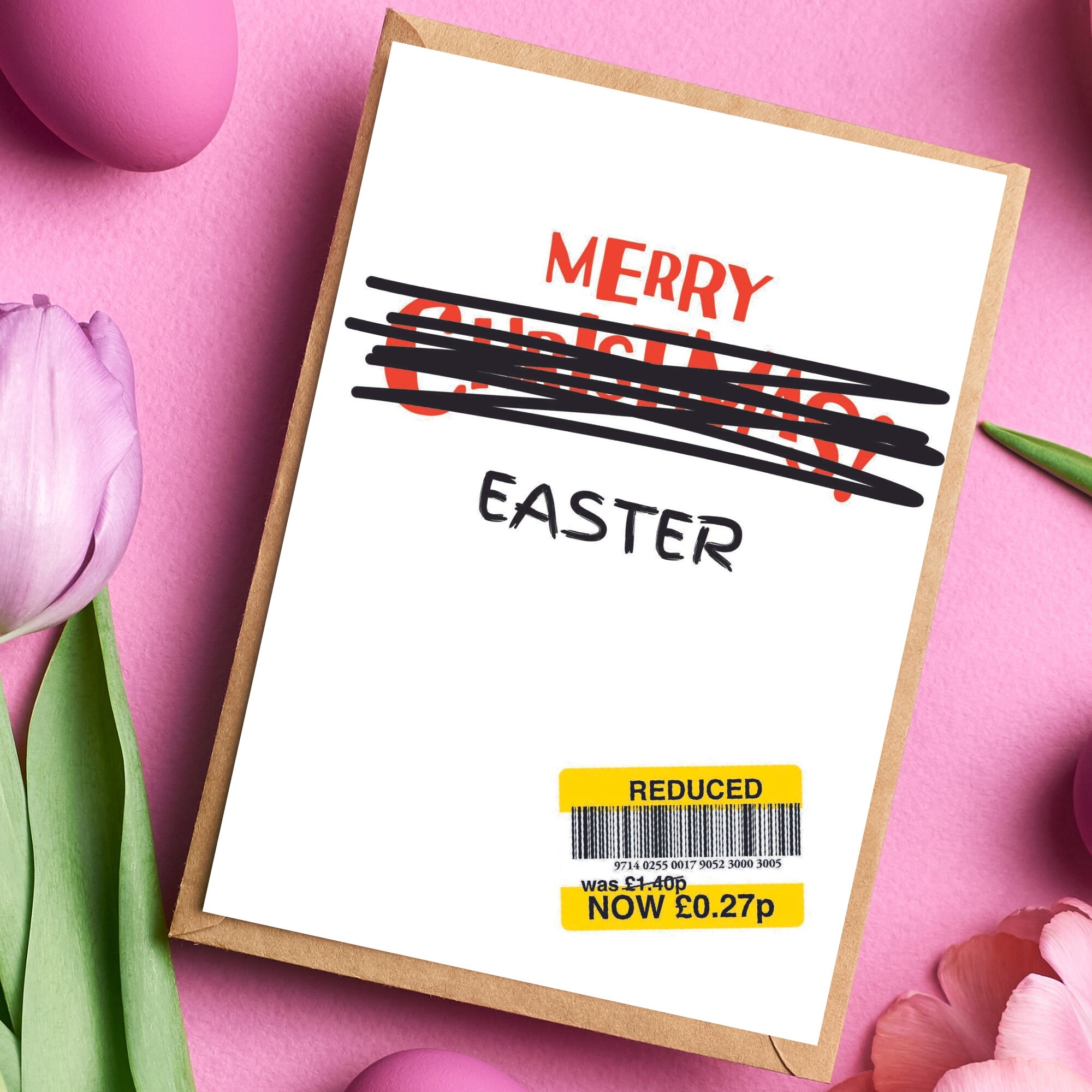 Funny Easter Card, Reduced Sticker Easter Card, Easter Card for Him, Easter Card for Her, Funny ...