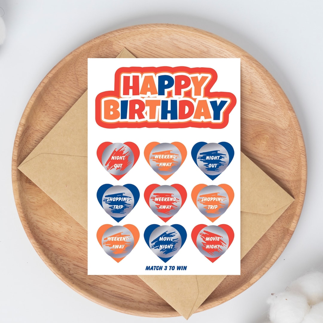 Birthday Cards, Birthday Scratch Card, Birthday Surprise Card, Birthday ...