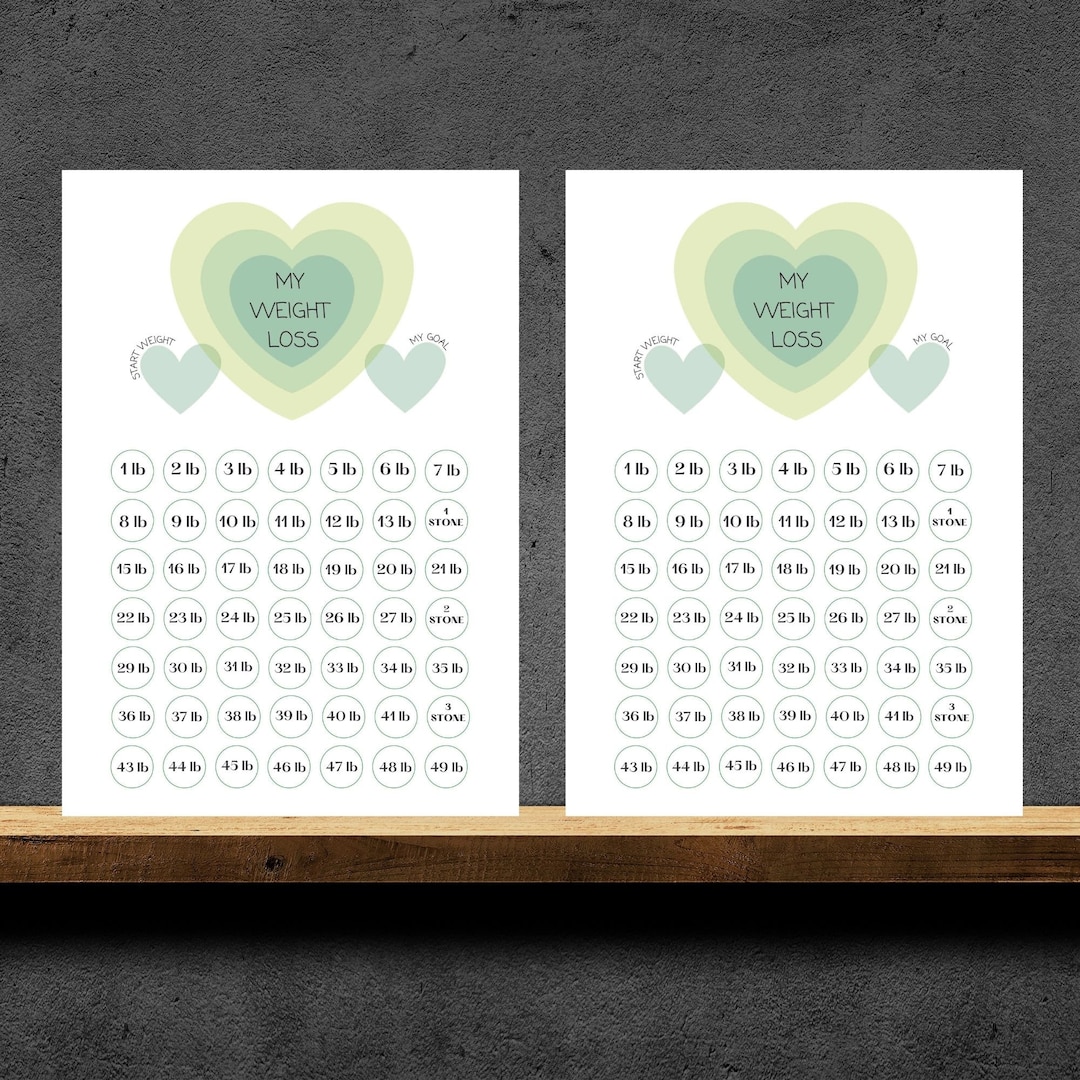 Weight Loss Tracker, Weight Loss Chart, Print at Home, Slimming World ...