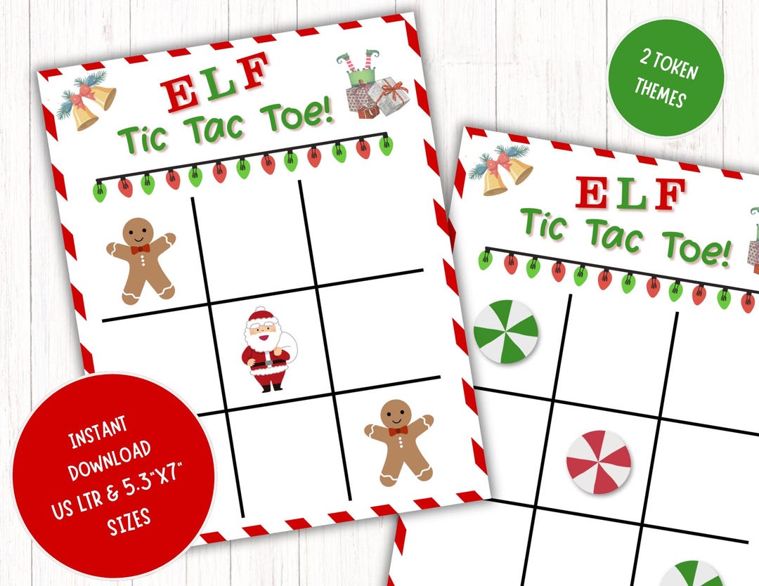 Elf Tic Tac Toe Game. Printable Elf Prop Ideas. Family-office-classroom ...