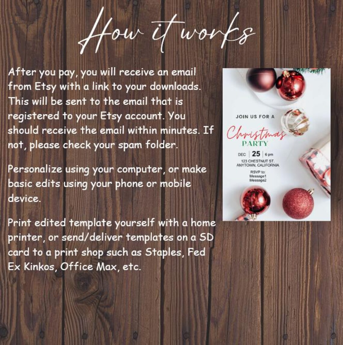 Editable Christmas Party Invitation/jingle and Mingle/gift Exchange ...