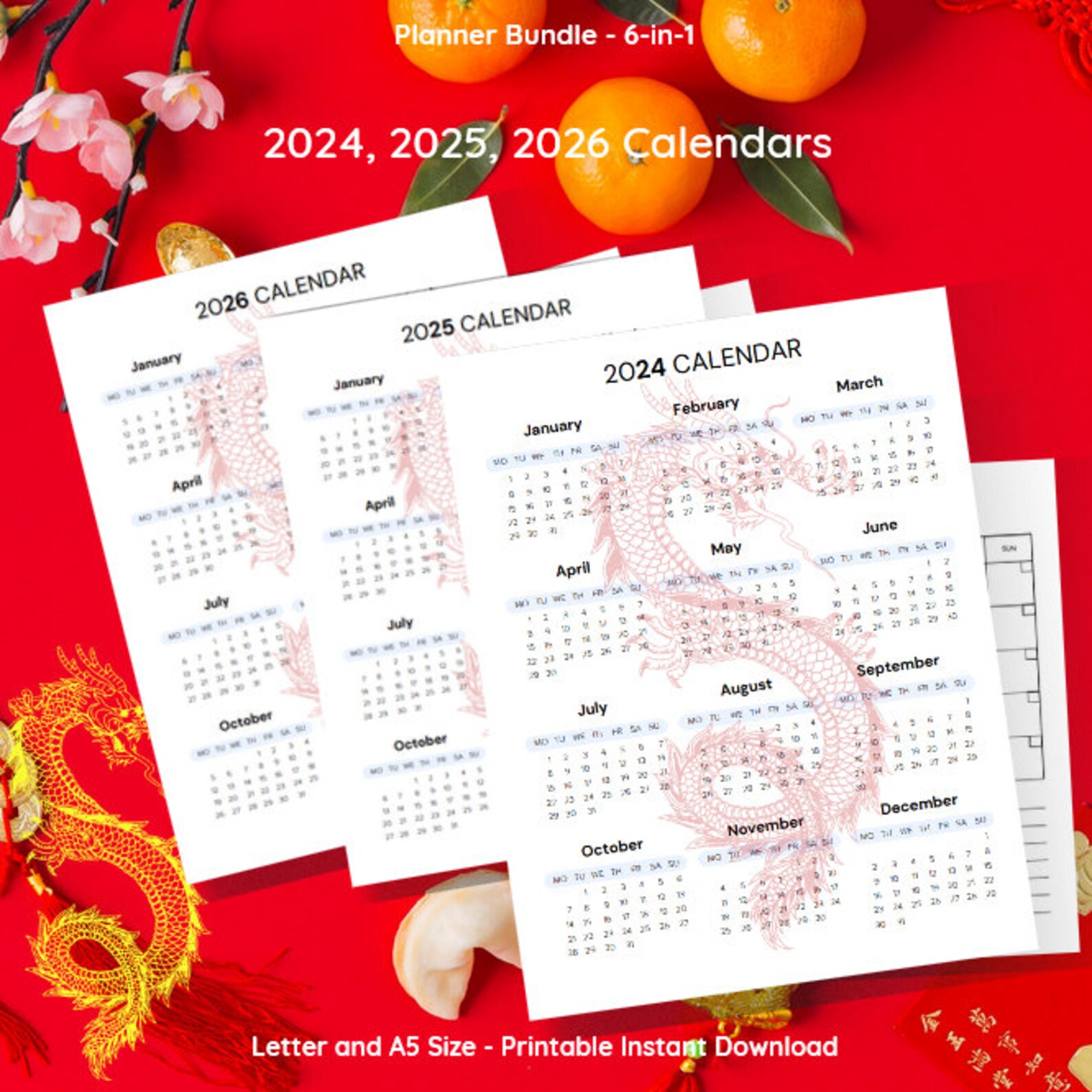 Printable Chinese/lunar/zodiac New Year of the Dragon Personal ...