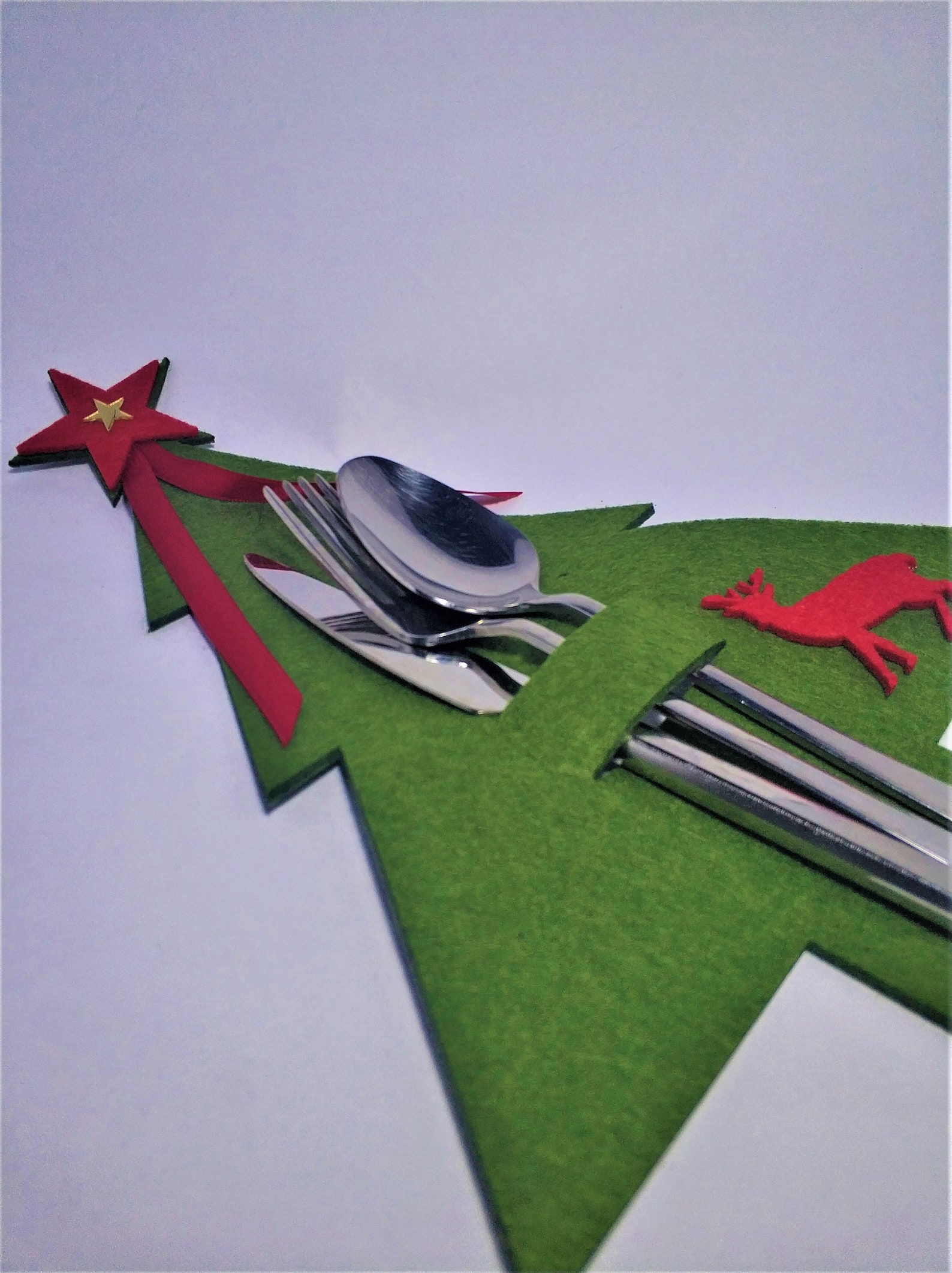 Felt Cutlery Holder Pocket, Felt Decor, Felt Cutlery Pocket, Christmas ...