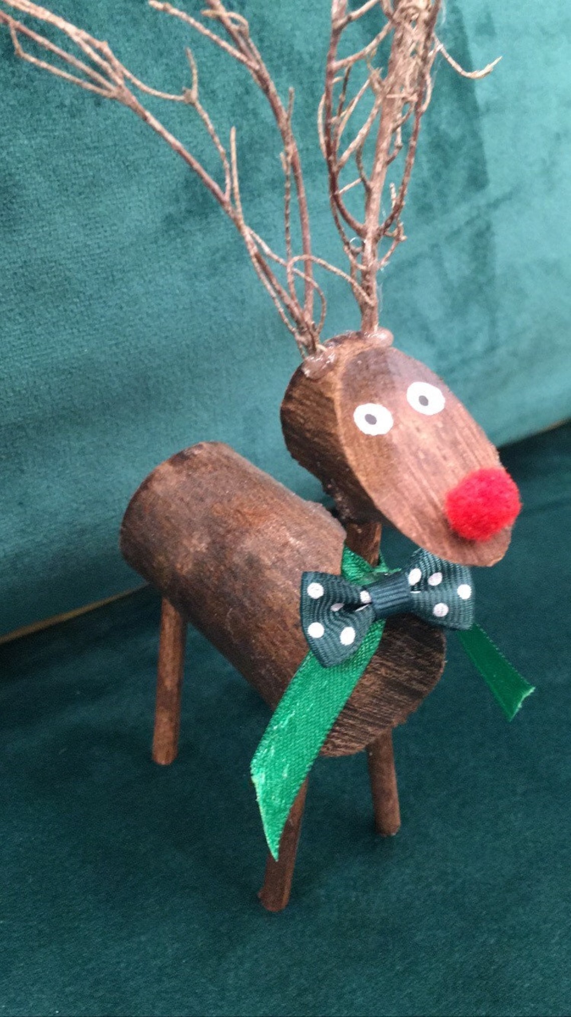 Christmas Wooden Deer Decor, Wooden Reindeer, Wooden Christmas Gift ...