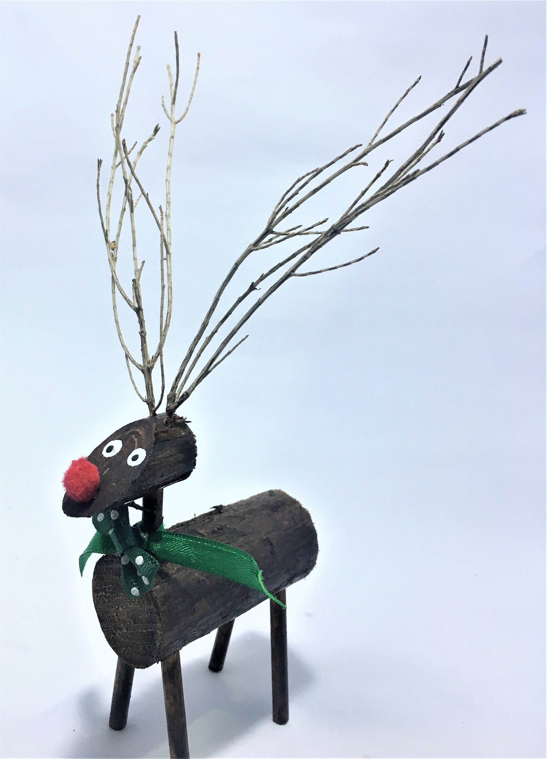 Christmas Wooden Deer Decor, Wooden Reindeer, Wooden Christmas Gift ...