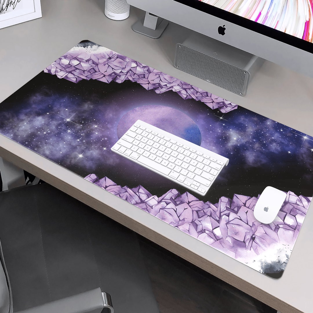 Amethyst Sky Purple Desk Mat, Aesthetic Desk Decor - Etsy