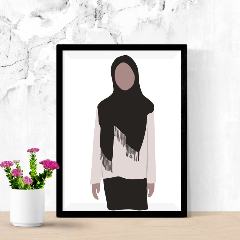 Muslim Girls Clipart, Islamic SVG Bundle, Muslim Woman Svg, Girl With ...