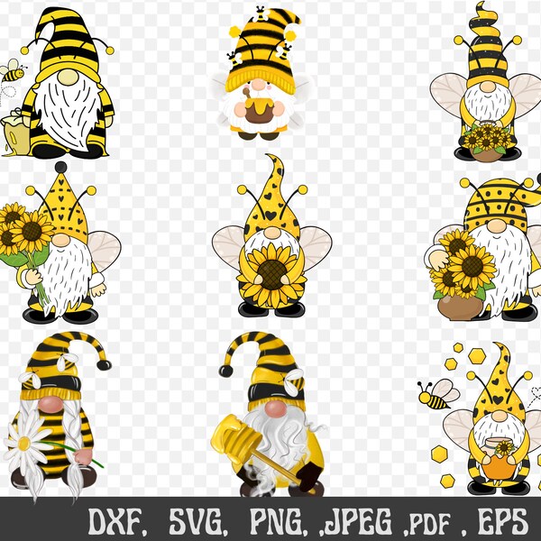 Bee Gnomes Svg - Etsy