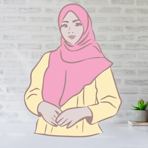 Muslim Girls Clipart, Islamic SVG Bundle, Muslim Woman Svg, Girl With ...