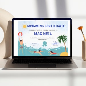 EDITABLE Swim Team Award Certificates, INSTANT DOWNLOAD, Swimming ...