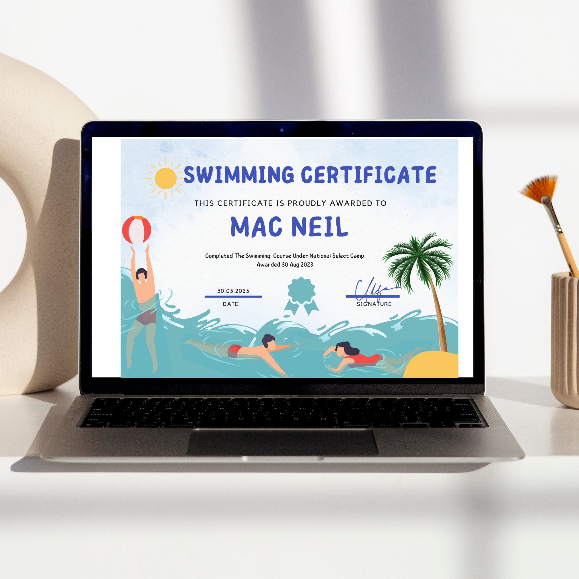 EDITABLE Swim Team Award Certificates INSTANT DOWNLOAD - Etsy