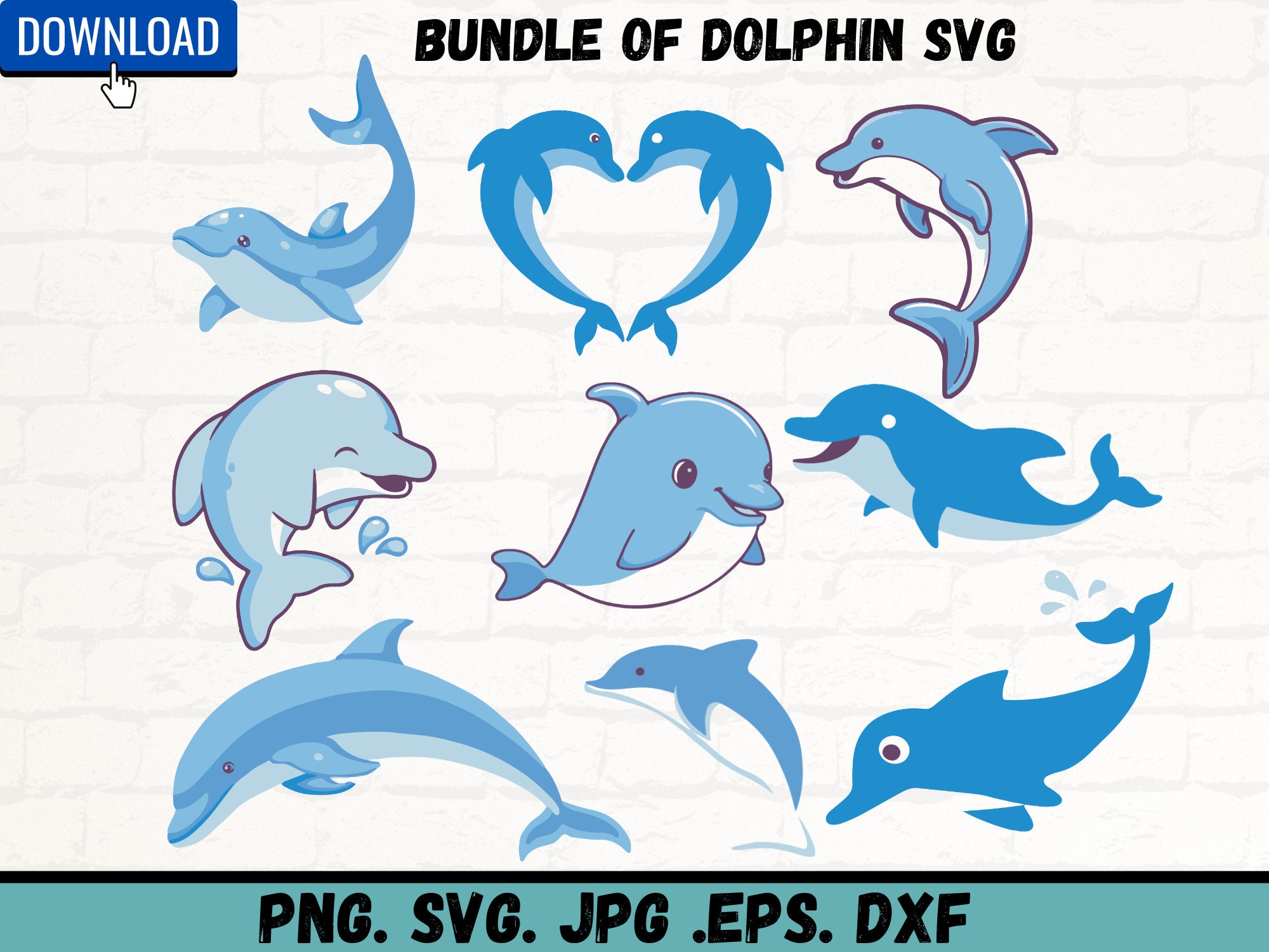 Dolphin SVG Bundle Dolphin Cricut Ocean Scene Svg Dolphin Svg Dolphin ...