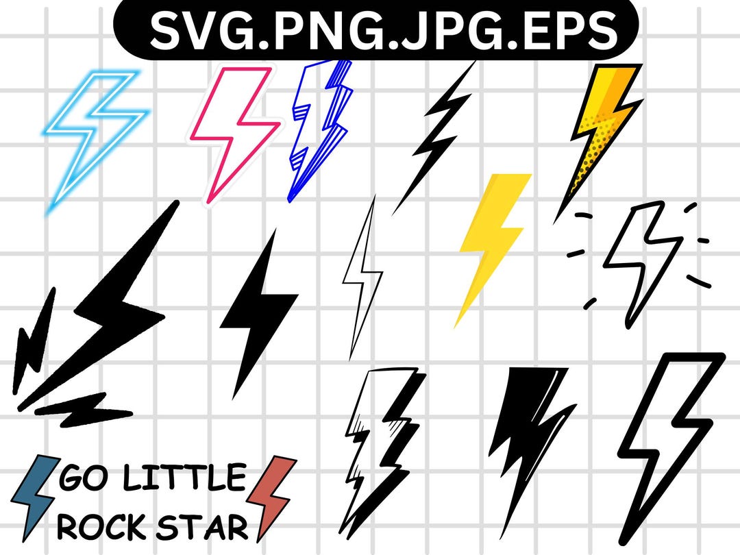 Lightning Bolt Svg/ Lightning Svg Bundle/ Lightning Bolt Svg/ Flash Svg ...