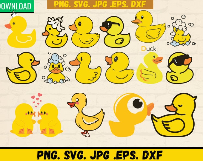 Bath Duck Svg, Baby Shower Svg, Duck Clip, Silhouette Svg, Rubber Toy ...