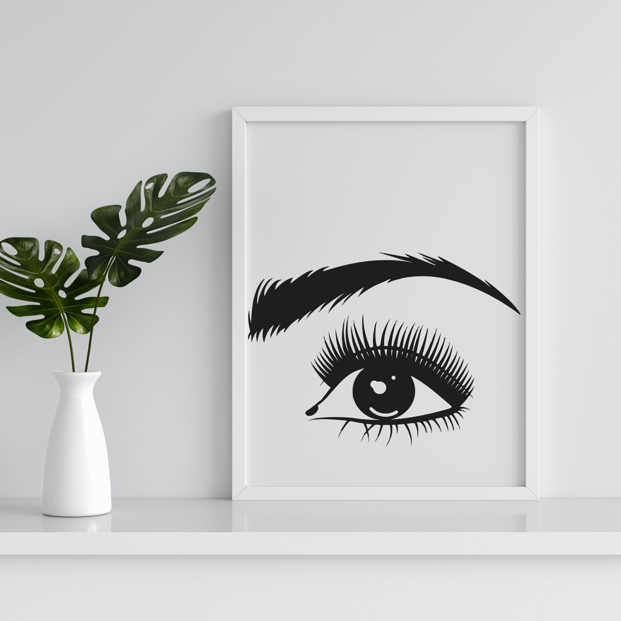 Eyelash and Eyebrow Svg Beauty Svg Eyelashes and Eyebrows - Etsy