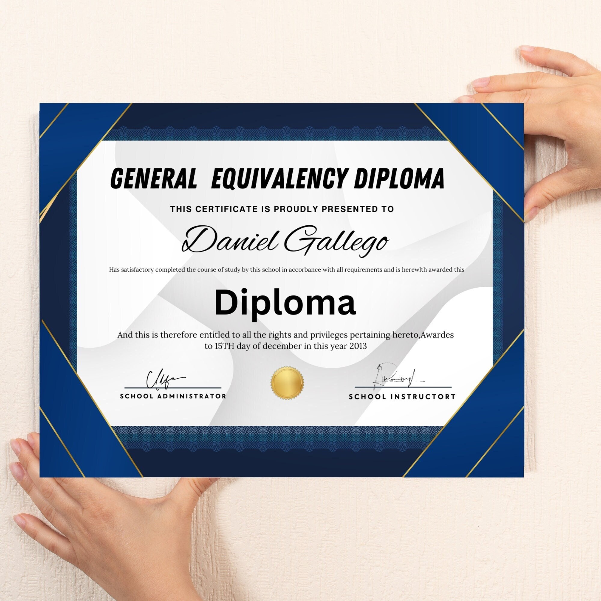 Ged Certificate Template