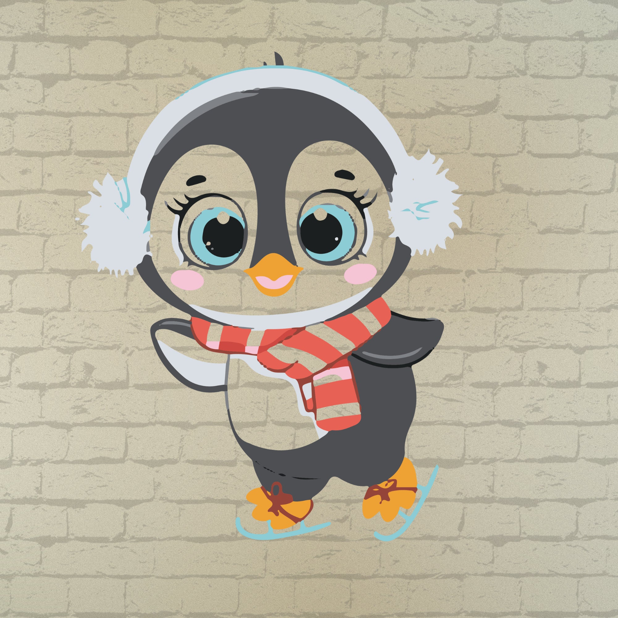 Christmas Penguins Svg /penguins Clip Art/ Holiday Penguins/cute ...