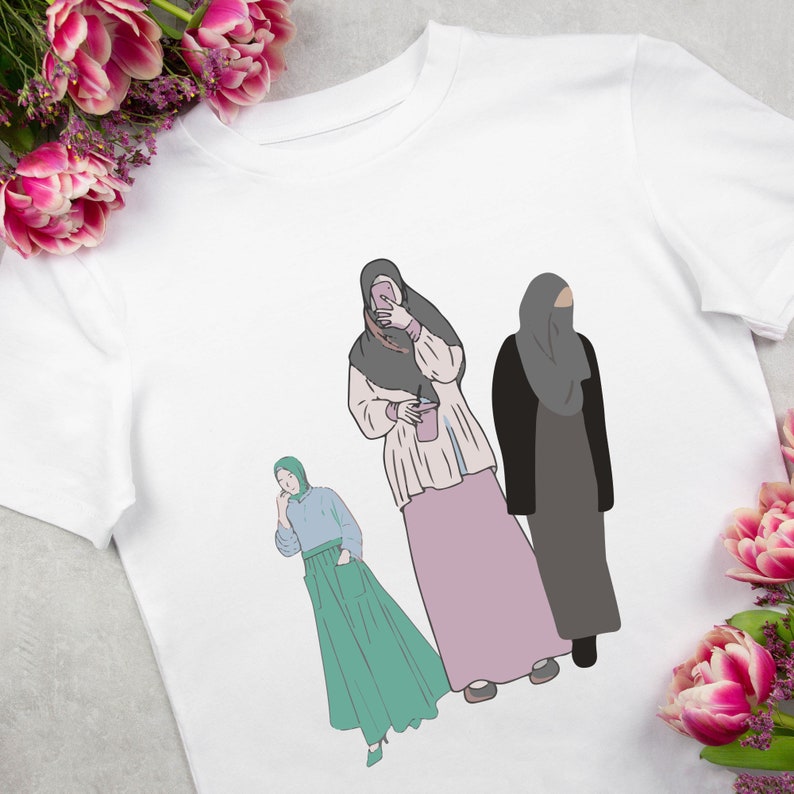 Muslim Girls Clipart, Islamic SVG Bundle, Muslim Woman Svg, Girl With ...