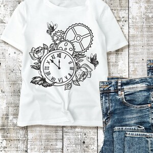 Floral Clock Svg File\ Vintage Floral Clock Svg\ Wedding Clock Svg ...