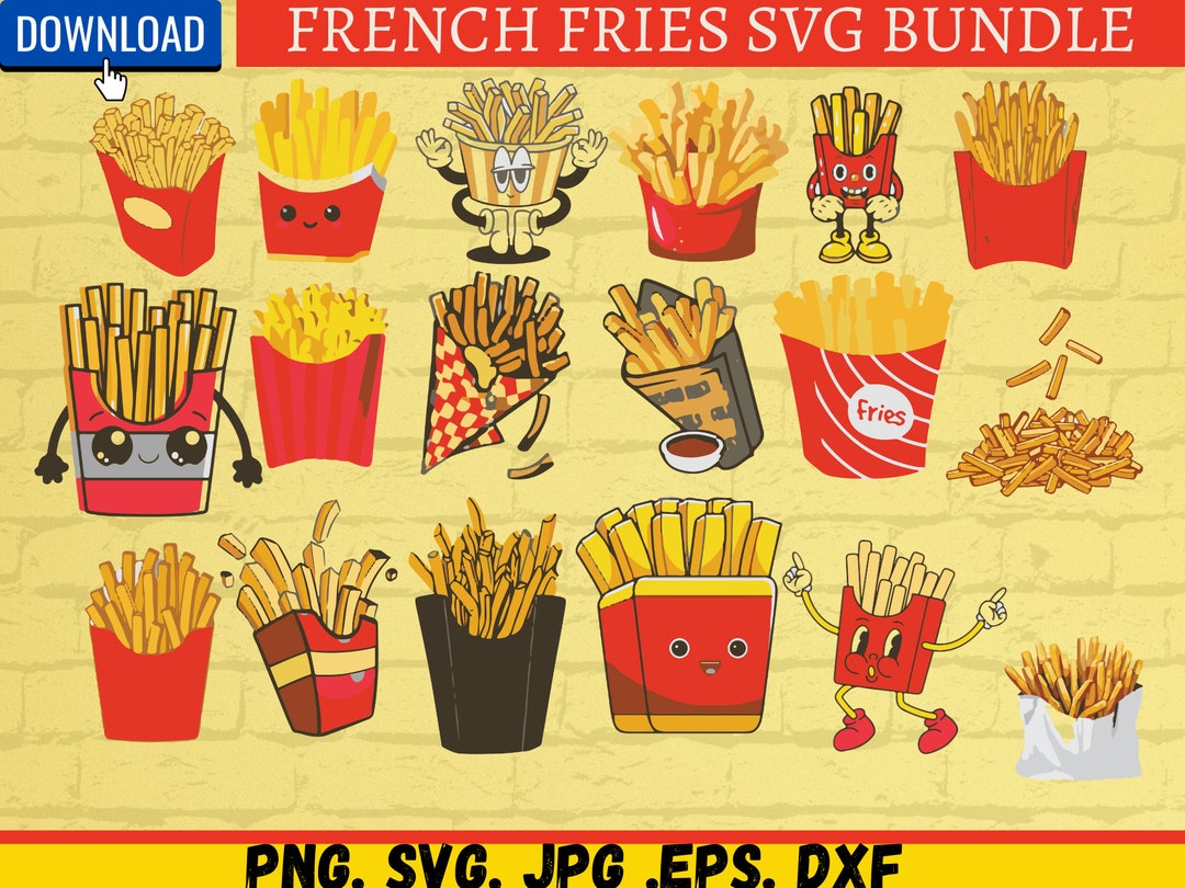 French Fry Bundle Svg French Fry Svg French Fry Cut File French Fries ...