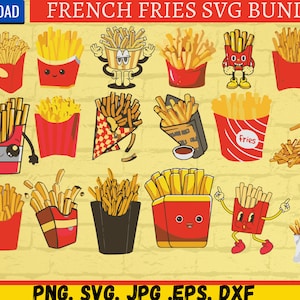 French Fry Bundle Svg French Fry Svg French Fry Cut File French Fries ...