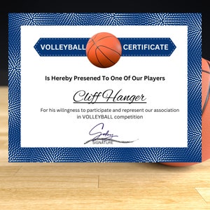 Basketball Certificate, Achievement, Award, Sports MVP, Certificate of ...